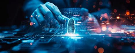 Fingerprint Biometric Security Scan Businessman Unlocking Cloud Network Access Cyber Protection