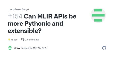 can mlir apis be more pythonic and extensible · modularml mojo