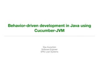 Bdd In Java Using Cucumber Pdf Computer Software And Applications Computing