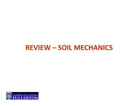 SOLUTION Soil Mechanics Review Studypool