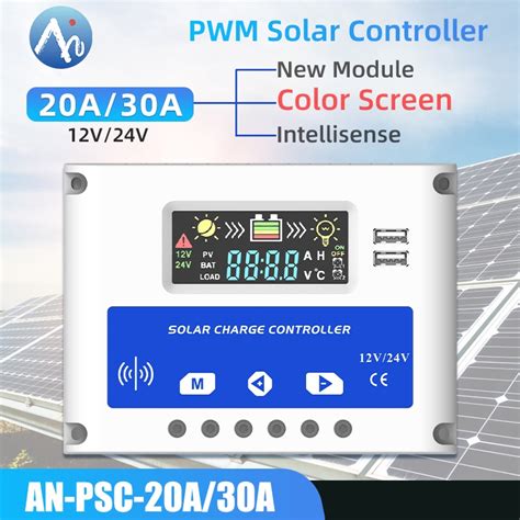A A PWM Solar Charge Controller V V Auto Solar Controller With Color LCD Display