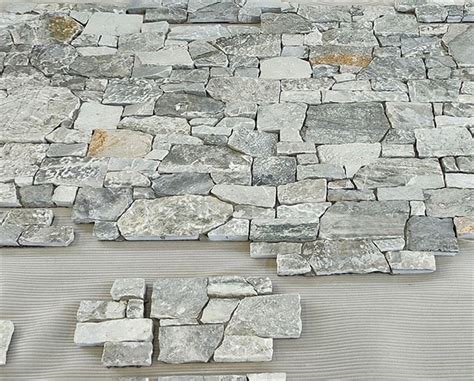China Puzzle Shape Natural Limestone Cladding Grey Color Jrdc 101