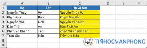 Hướng Dẫn Sử Dụng Hàm Concatenate Trong Excel để Nối Chuỗi