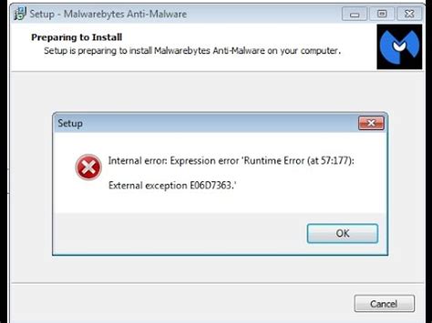 Solves Runtime Error At 57 177 External Exception E06D7363 Malwarebytes YouTube