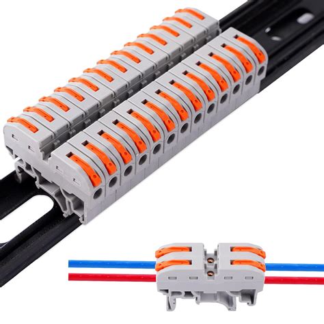 50pcs din rail connectors block terminal kit universal class terminal