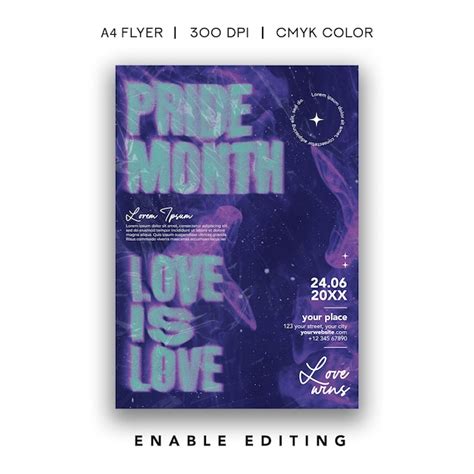 Pride Month Flyer Premium Psd