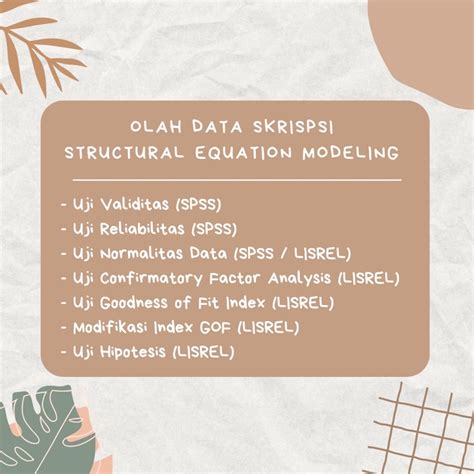 Jual Olah Data Skripsi Structural Equation Modeling Sem Shopee Indonesia