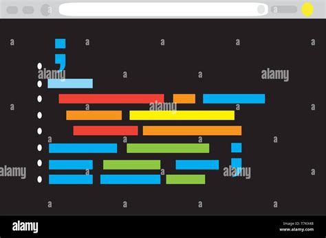 Programming Code On A Browser Window Stock Vector Image And Art Alamy