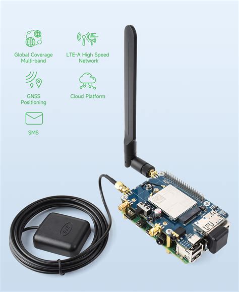 raspberry pi lte cat 6 communication hat lte a global multi band gnss
