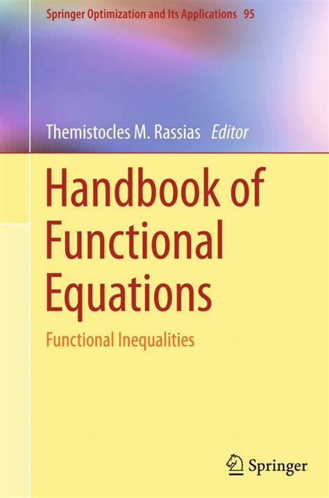 Handbook Of Functional Equations Functional Inequalities Premiumjs Store