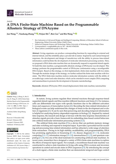 Pdf A Dna Finite State Machine Based On The Programmable Allosteric