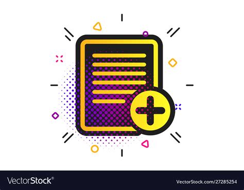 Text File Sign Icon Add Document Symbol Royalty Free Vector