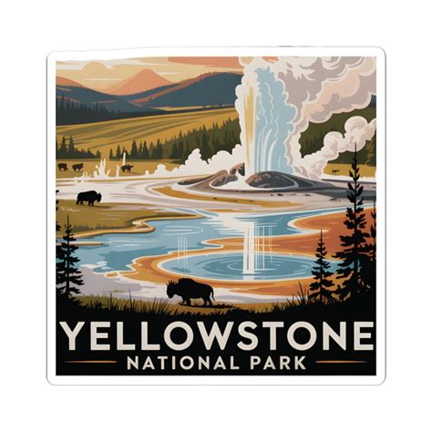 Yellowstone National Park Sticker Outdoor Adventure Decal Nature