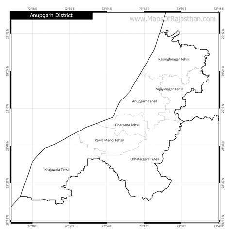 Anupgarh District Map With Tehsil Names Mapsofrajasthan