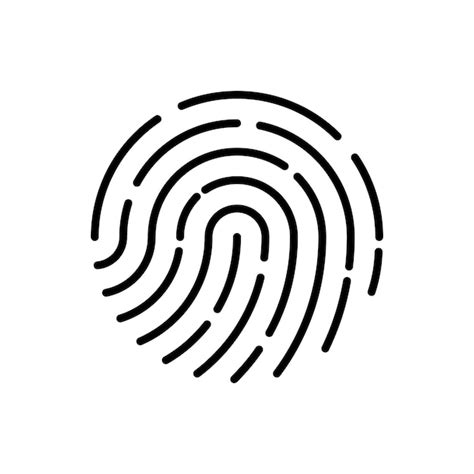Premium Vector Fingerprint Recognition Icon Isolated On A White Background Vector Illustration