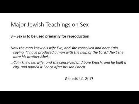Jewish Sexual Ethics YouTube