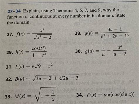 Solved 27 34 Explain Using Theorems 4 5 7 And 9 Why The