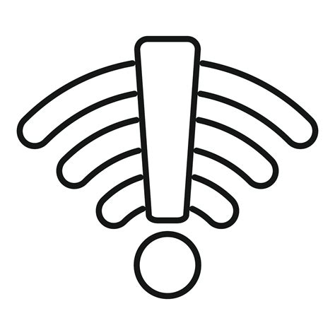 Wifi Signal Showing Exclamation Mark Indicating Problem 47224421 Vector Art At Vecteezy