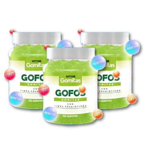 3 Gofos Para Adultos 130 Gomitas Sottcor