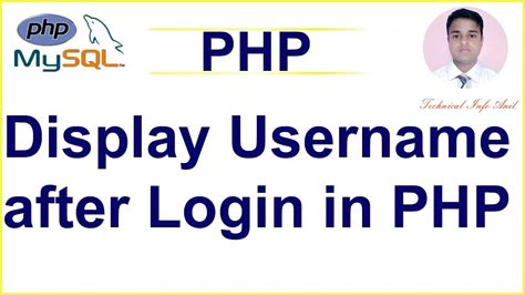 Display Username After Login In PHP Mysql YouTube