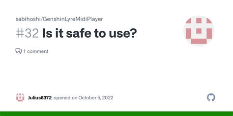 Is It Safe To Use Issue Sabihoshi GenshinLyreMidiPlayer GitHub