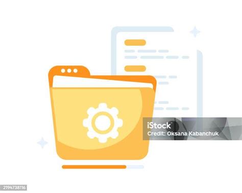 Illustration Of System Data Folder System File Application Database In