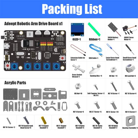 Adeept 5dof Orange Robotic Arm Kit Compatible With Arduino Ide