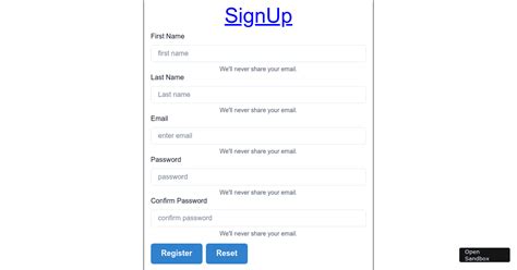 React Codesandbox React Codesandbox