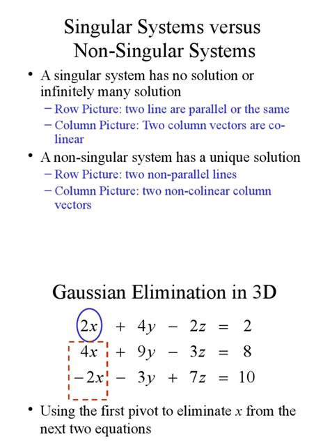 A Mathematical Explanation Of Gaussian Elimination For Solving Systems Of Linear Equations Pdf