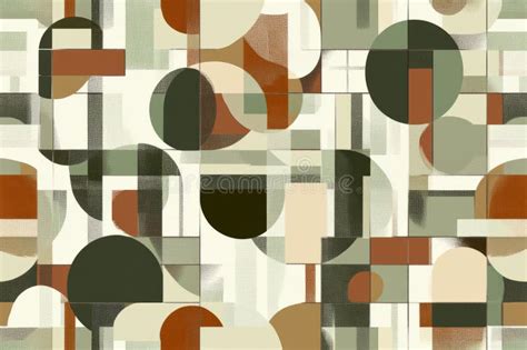 Illustration Of A Dynamic Pattern Of Overlapping Squares And Circles In