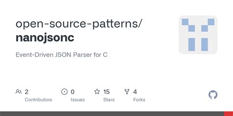 github open source patterns nanojsonc event driven json parser for c