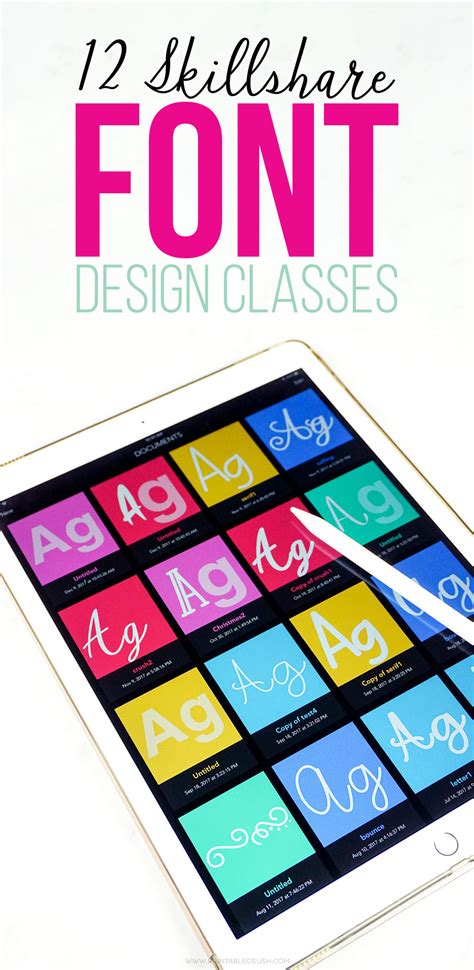 12 Skillshare Font Design Classes Printable Crush