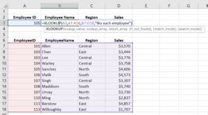 Excel Xlookup Function Formula Returning Multiple Columns Example Using Cell Range Avantix
