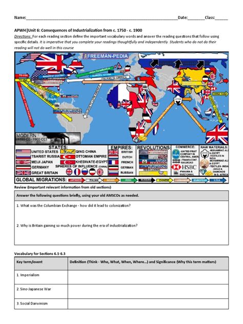 unit 6 reading guide pdf imperialism slavery