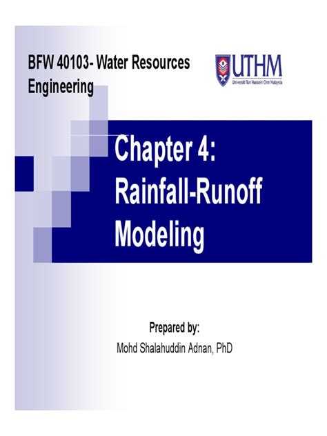 chapter 4 rainfall runoff modelling pdf drainage basin surface runoff