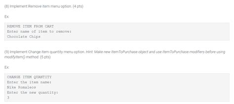 solved 7 24 lab program online shopping cart part 2