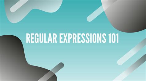 Regular Expressions 101 The Basics In 12 Minutes Youtube