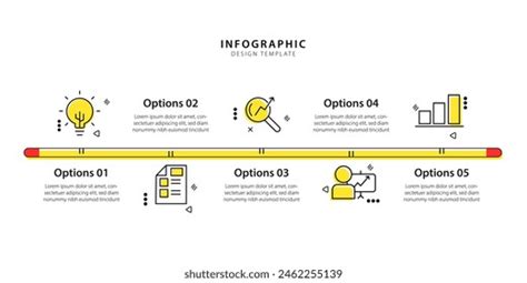 Infographic Template 5 Step Timeline Journey Stock Vector Royalty Free 2462255139 Shutterstock