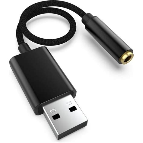 Dukabel Usb To 3 5mm Jack Headset Audio Adapter Trrs Mic Supported