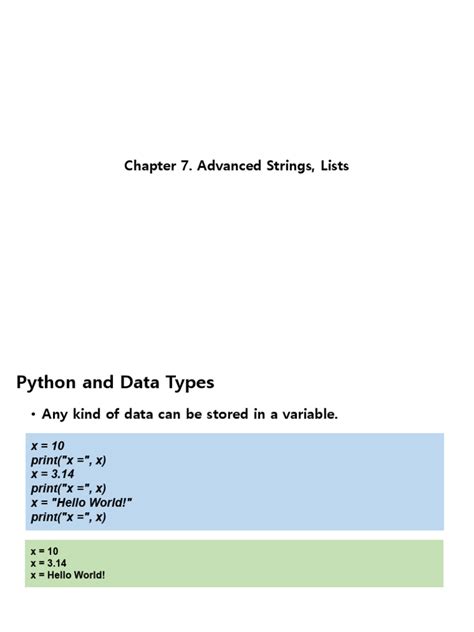 Chapter07 Advanced Strings Lists Pdf String Computer Science Integer Computer Science