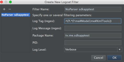 Android Logcat Regex With App Tag And Custom Tag Stack Overflow