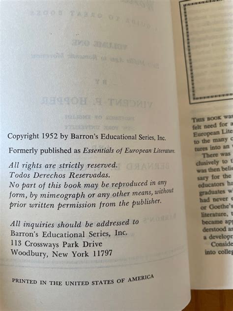 Essentials Of World Literature A Guide To Great Books Volume 1 By