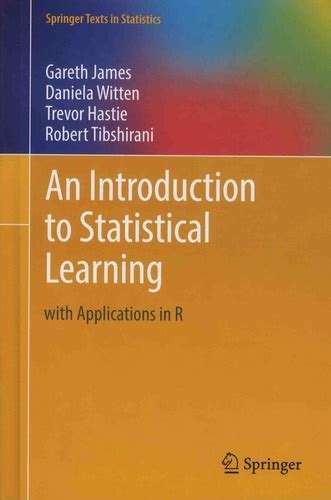 An Introduction To Statistical Learning With De Gareth James Grand Format Livre Decitre