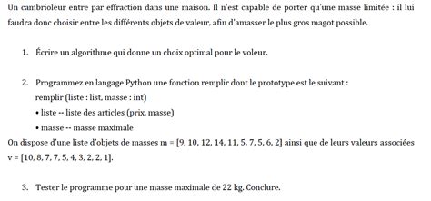 ALGORITHMES GLOUTONS Par Essaiessai3 OpenClassrooms