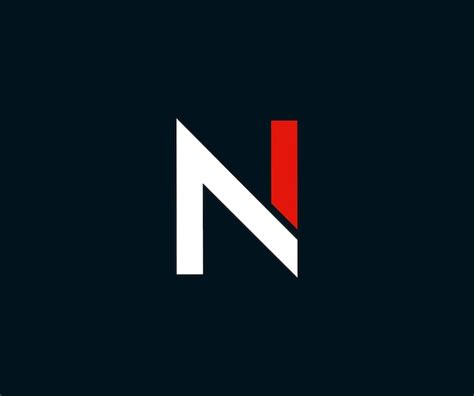 N 문자 로고 및 알파벳 디자인 일러스트 프리미엄 벡터