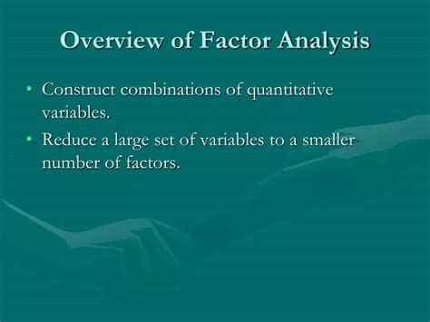 Ppt Overview Of Factor Analysis Powerpoint Presentation Free Download Id2585804