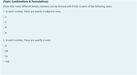 solved topic combinations and permutations show how many