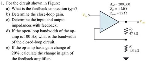 solved for the circuit shown in figure a what is the feedback connection type b determine