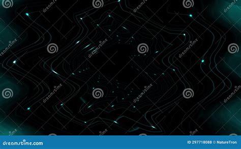 Wavy White Lines On A Black Background Abstract Outlines Stock Footage