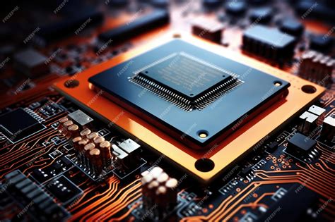 premium ai image small microprocessor microcontroller chip ai generated